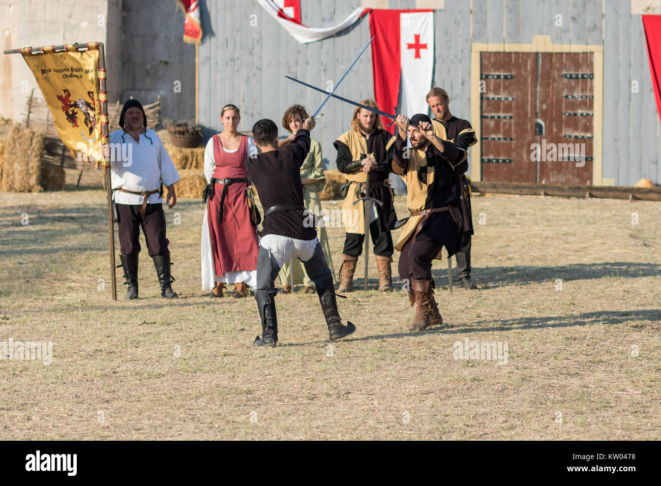 VRANA, CROATIA - AUGUST 18, 2017: Days of knights of Vrana. Knights in ...