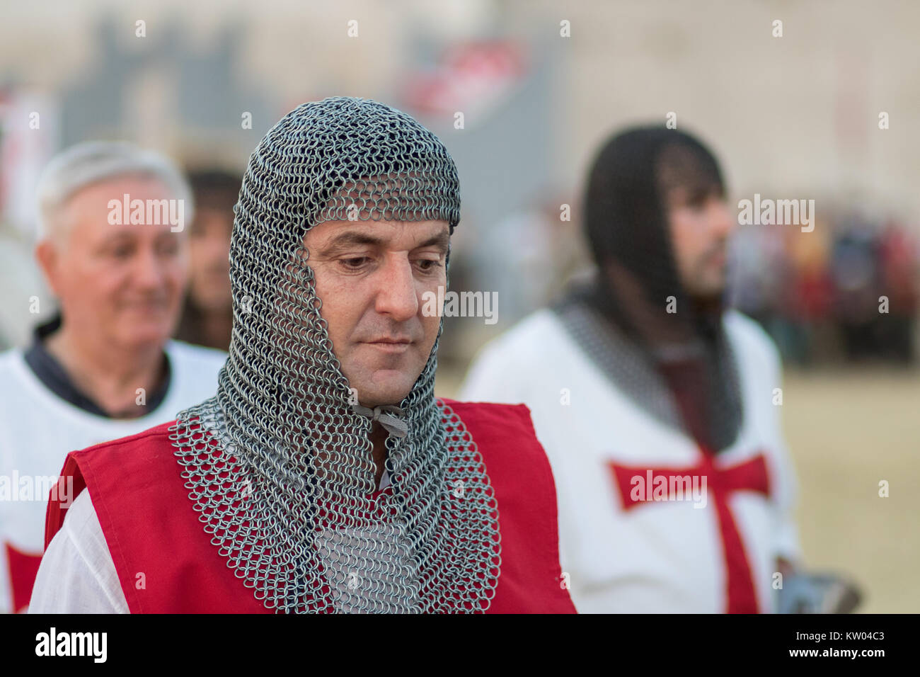 VRANA, CROATIA - AUGUST 18, 2017: Days of knights of Vrana. Templar ...