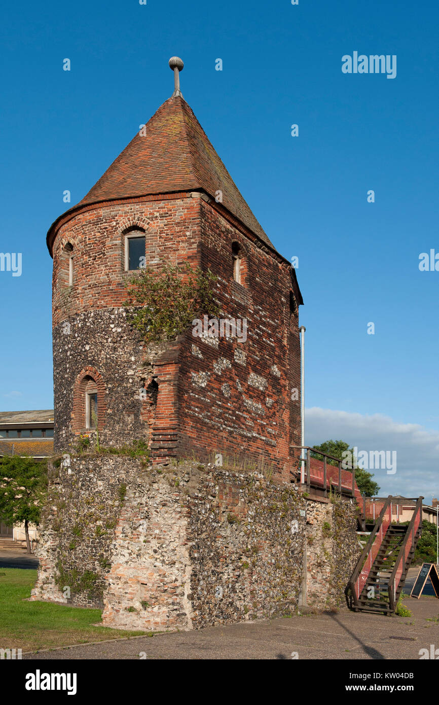 The medieval North West Tower, part of the historic town wall in Great ...