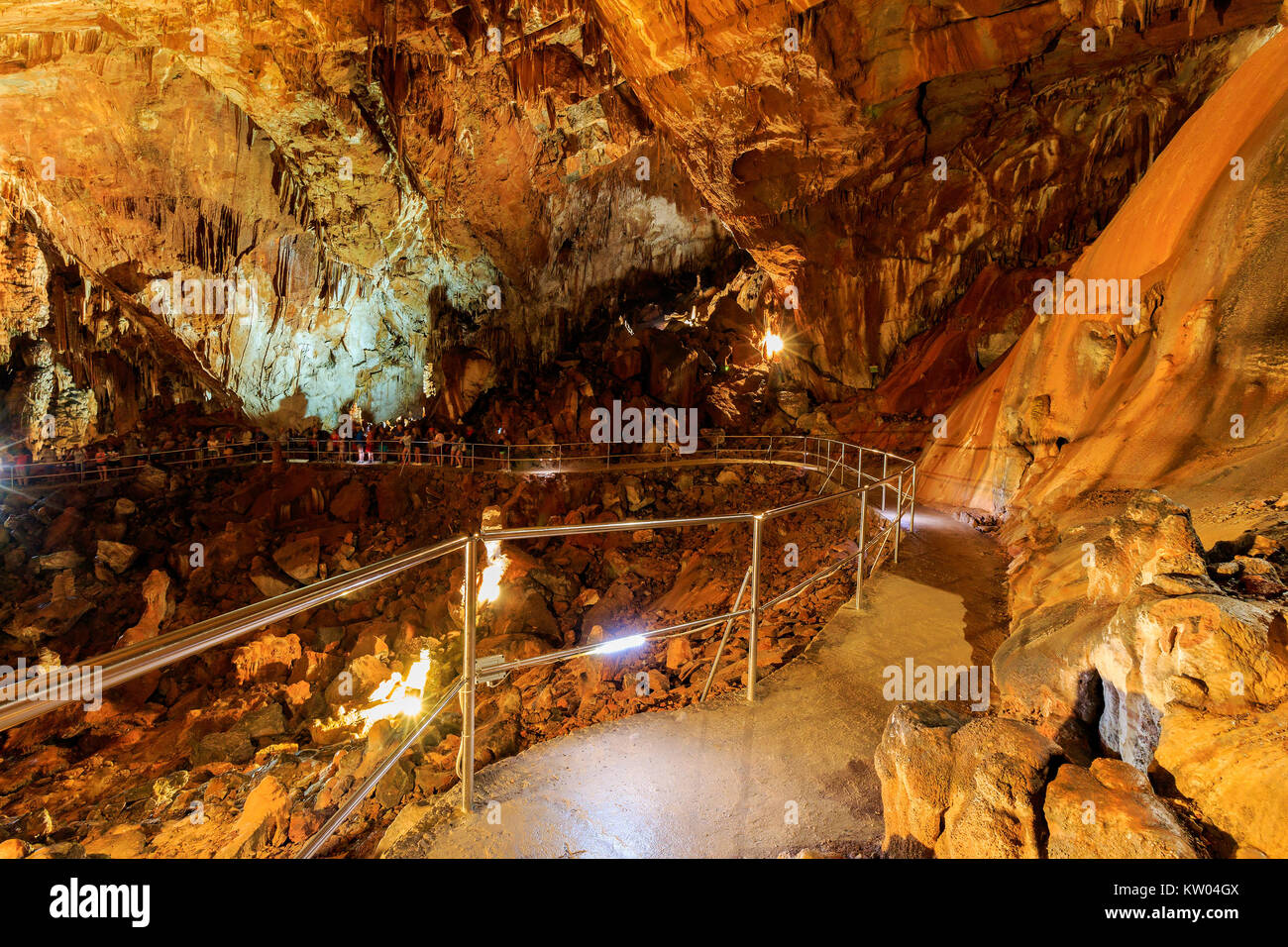 STARIGRAD, CROATIA - AUGUST 24, 2017: Manita pec hidden cave on top of ...