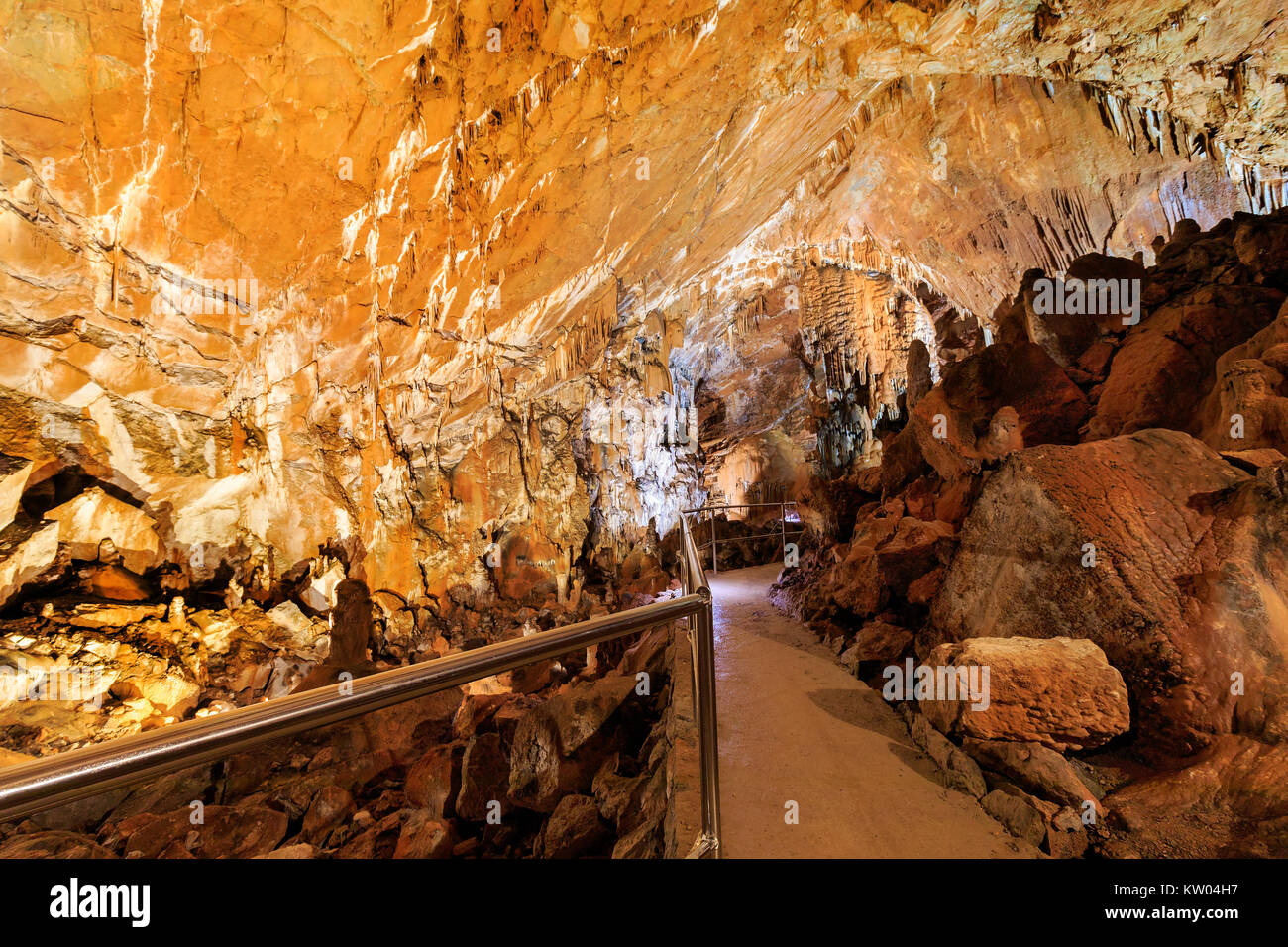 STARIGRAD, CROATIA - AUGUST 24, 2017: Manita pec hidden cave on top of ...