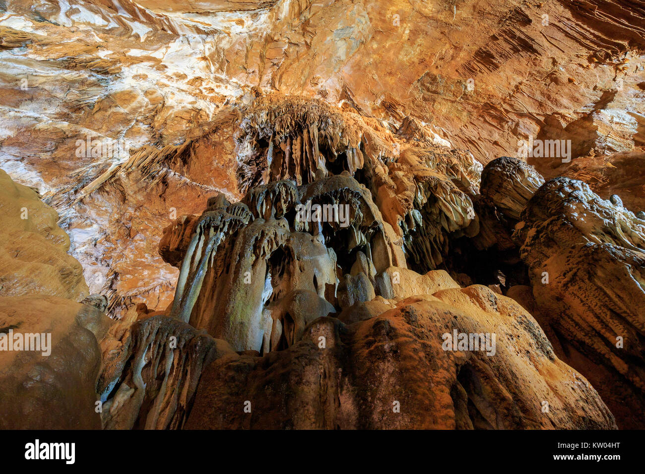 STARIGRAD, CROATIA - AUGUST 24, 2017: Manita pec hidden cave on top of ...