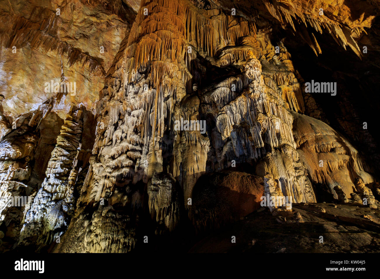 STARIGRAD, CROATIA - AUGUST 24, 2017: Manita pec hidden cave on top of ...