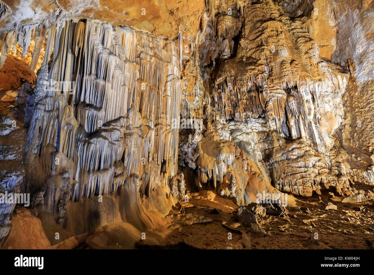 STARIGRAD, CROATIA - AUGUST 24, 2017: Manita pec hidden cave on top of ...