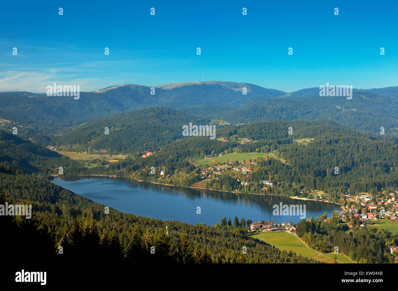 Titisee, Titisee and field mountain of the vantage point high-level ...