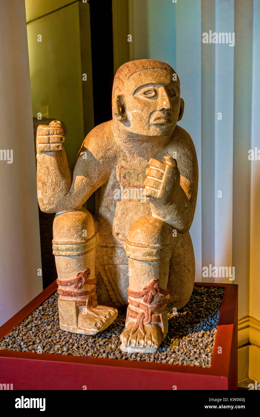 Maya statue in the museum of Merida Stock Photo - Alamy