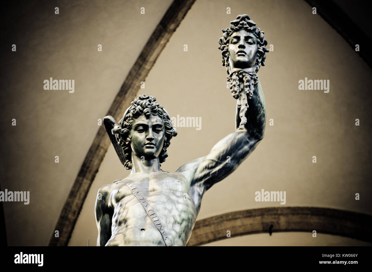 Benvenuto Cellini statue of Perseus Holding the Head of Medusa in ...