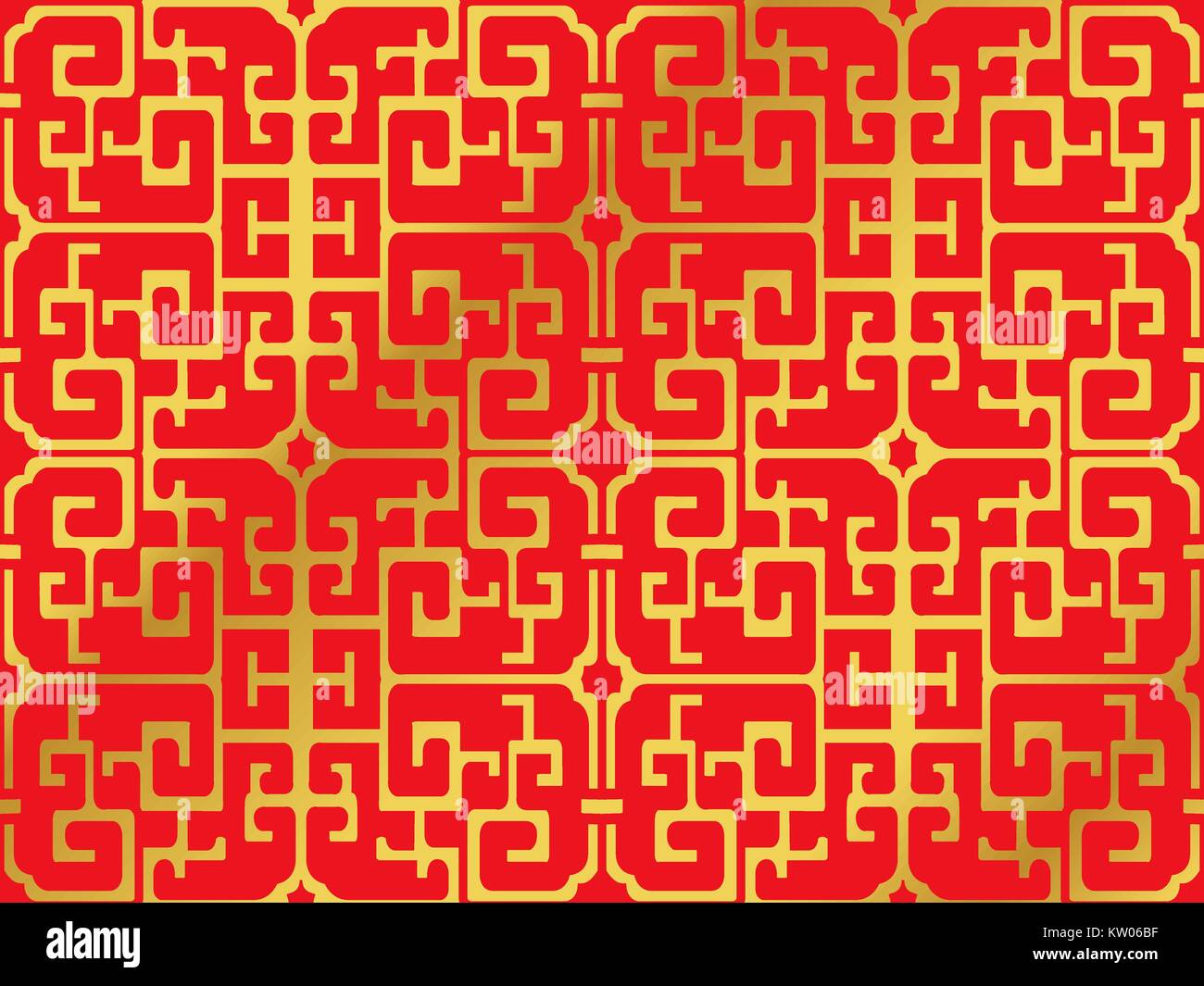 Seamless Golden Chinese Background Spiral Geometry Cross Frame Stock ...