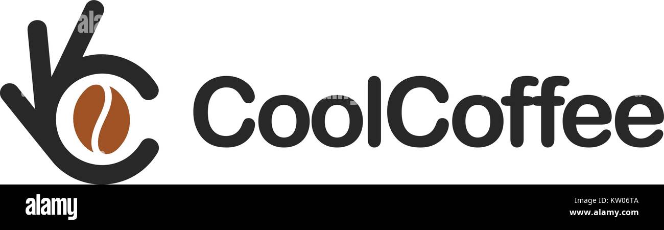 Coffee bean, Ok symbol, Okay vector logo, high quality Stock Vector ...