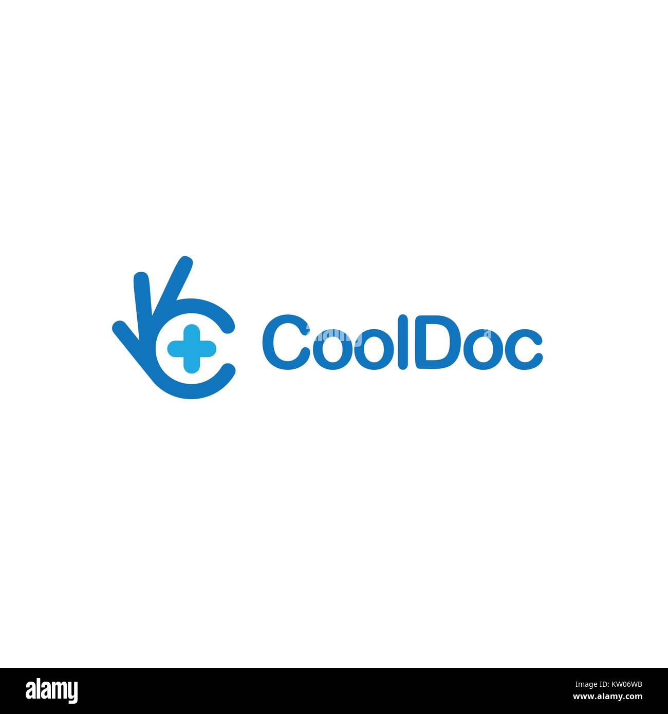 Ok symbol, Okay vector logo, good health blue isolated icon Stock ...