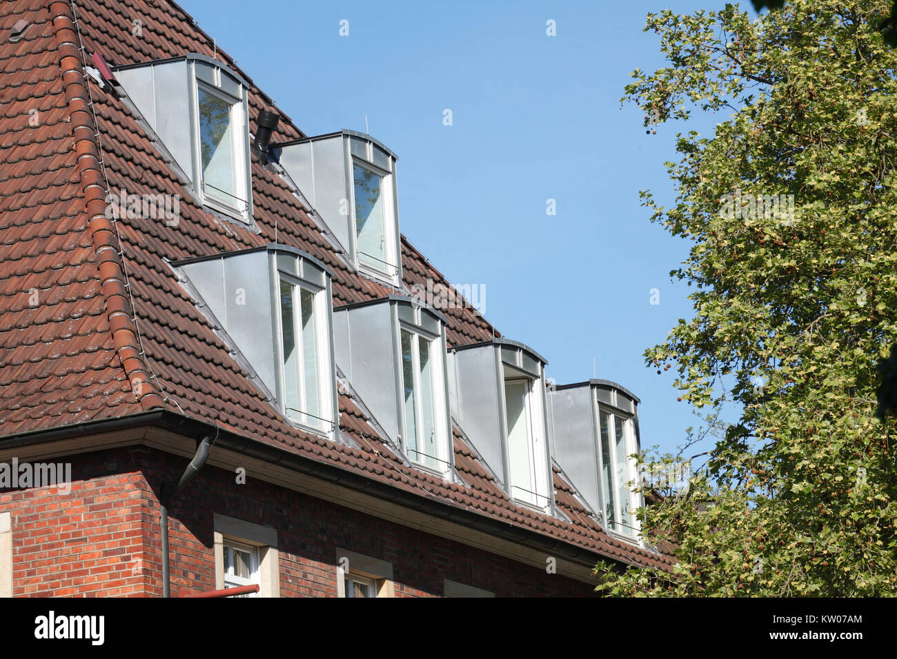 roof, windows of a house Stock Photo - Alamy