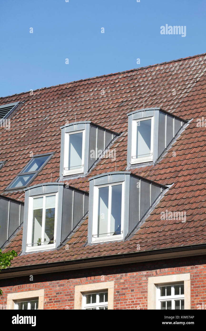 roof, windows of a house Stock Photo - Alamy