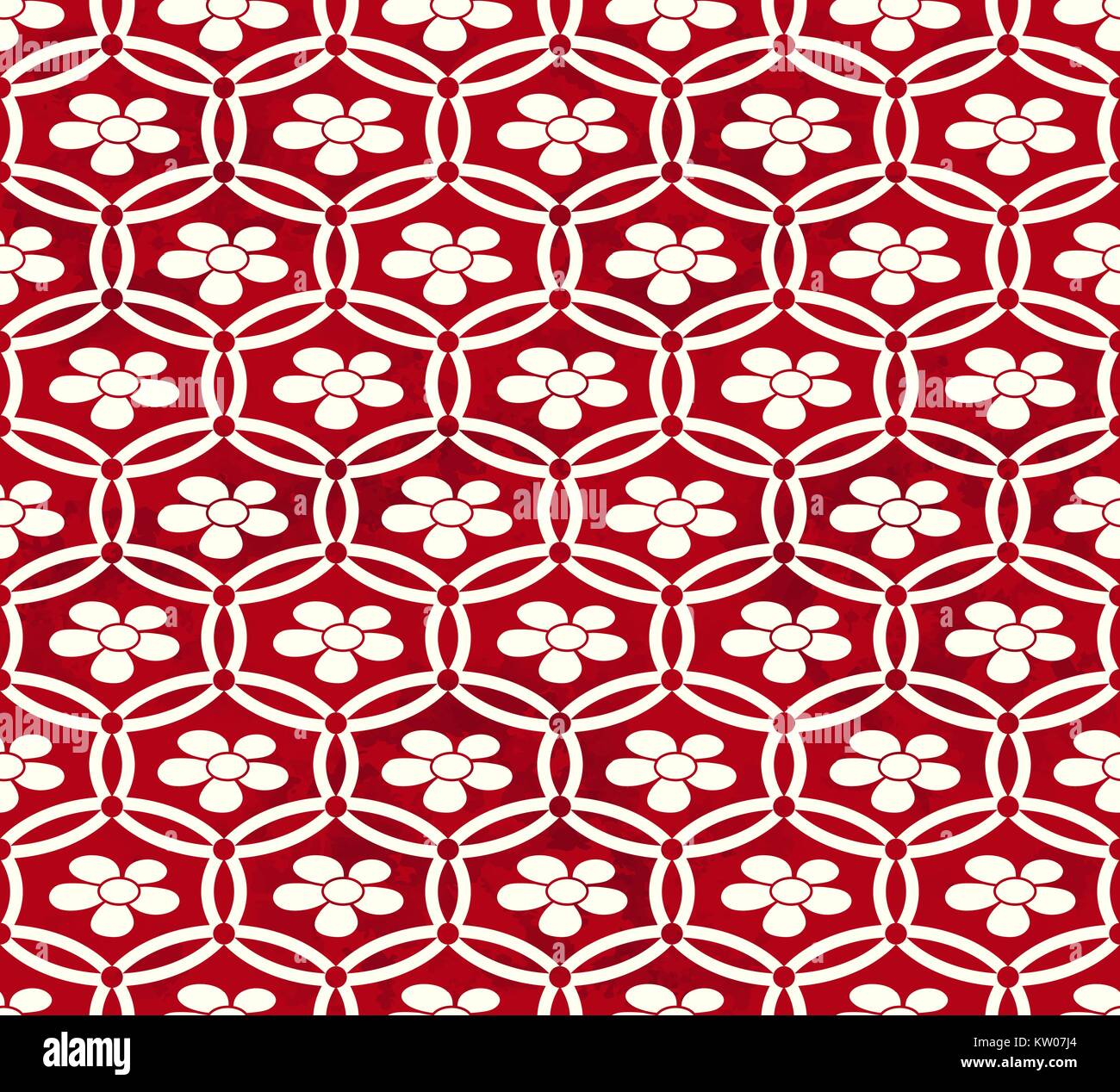 Seamless Vintage Chinese Background round cross frame flower Stock ...