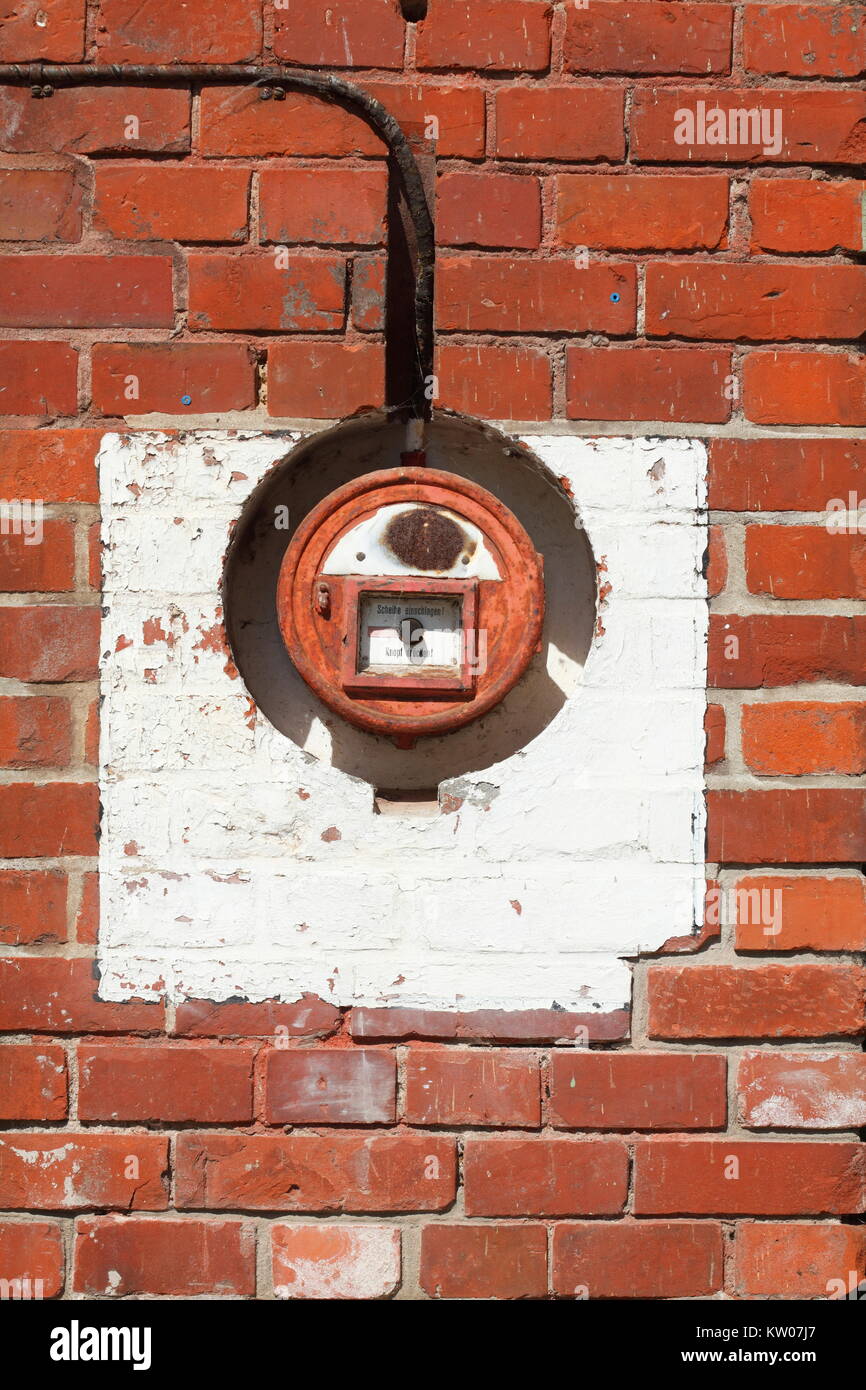 old fire engine, fire alarm Stock Photo - Alamy