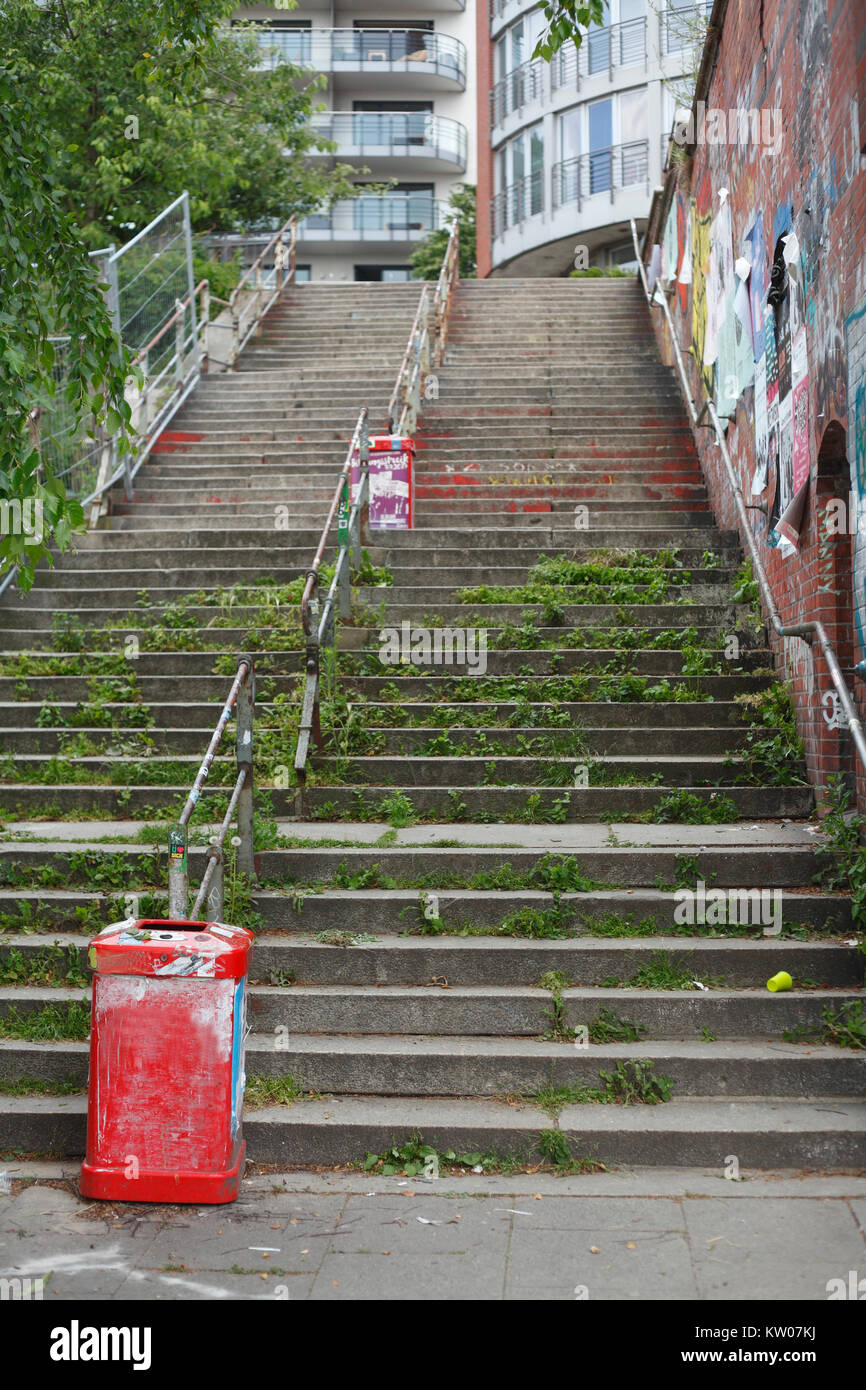 old stone stair with weed overgrow Stock Photo - Alamy