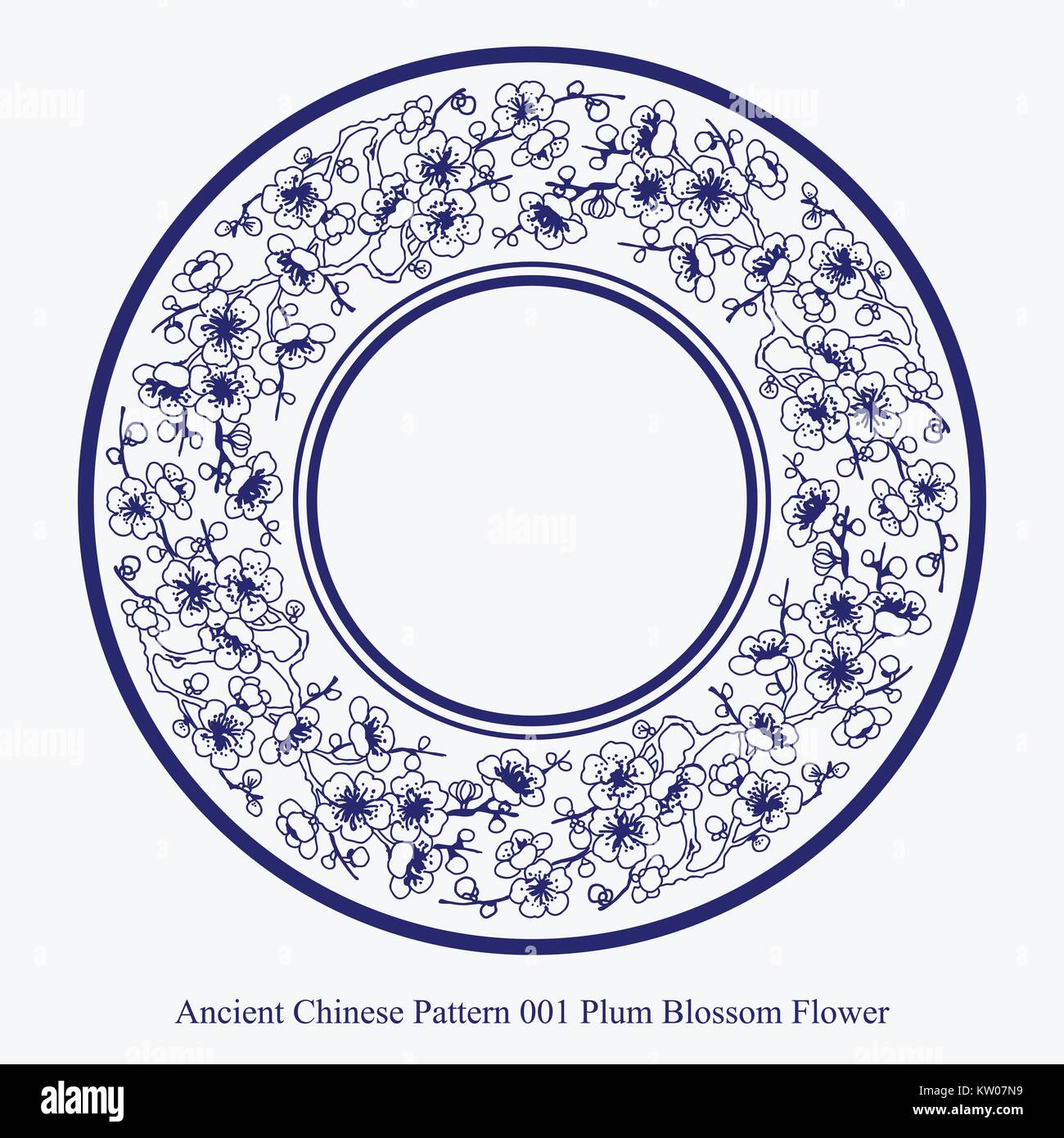 Ancient Chinese Pattern of Plum Blossom Flower Stock Vector Image & Art ...