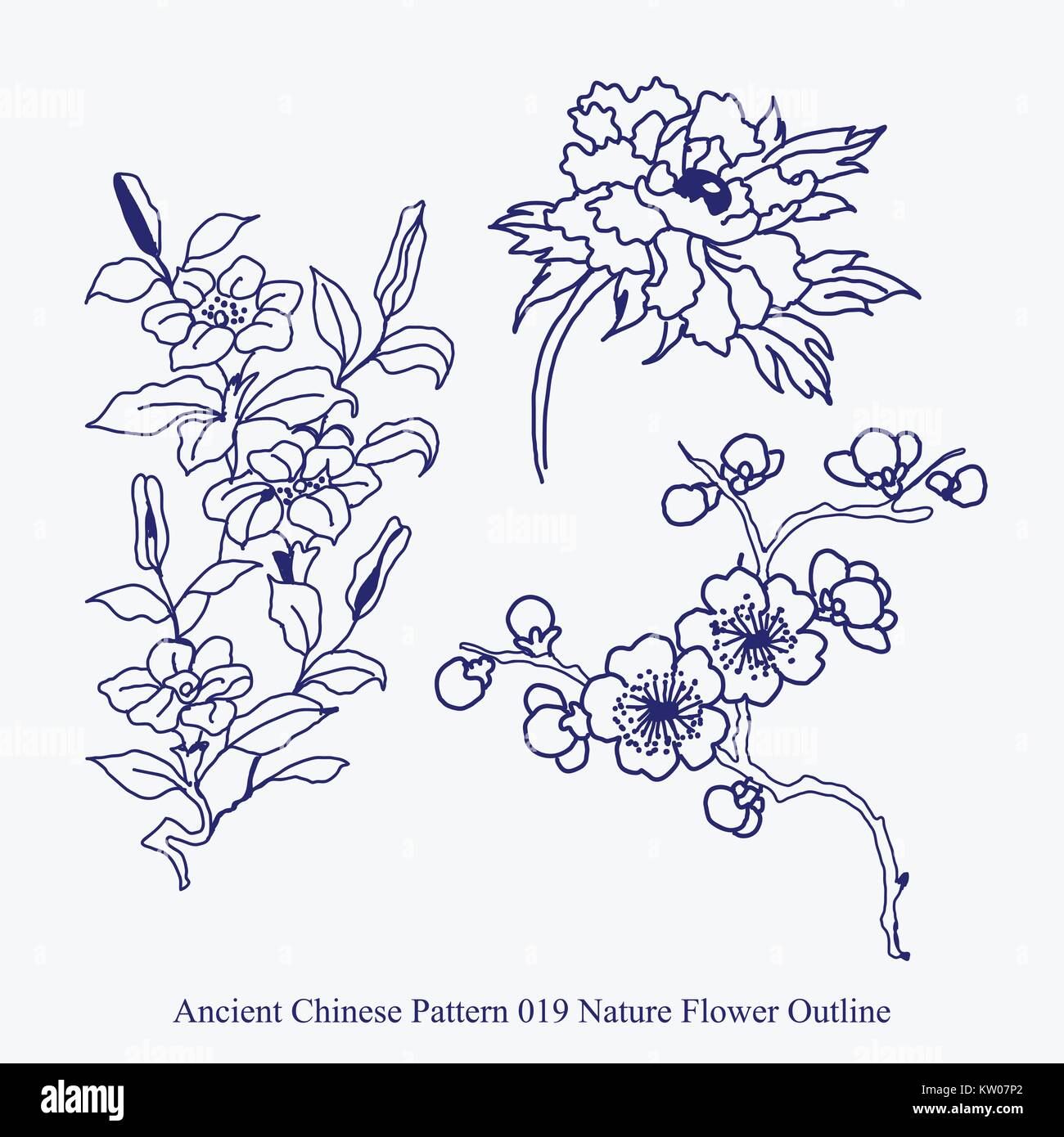 Flower outline Stock Vector Images - Alamy