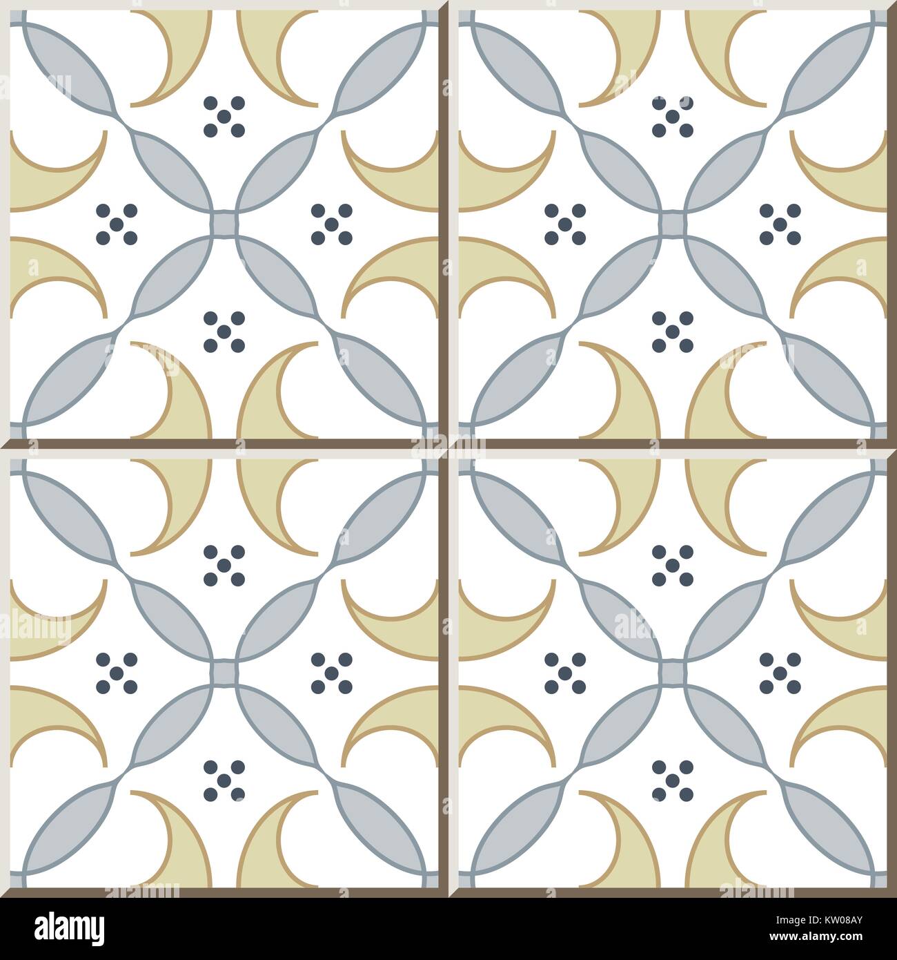 Ceramic tile pattern of elegant round curve cross geometry Stock Vector ...