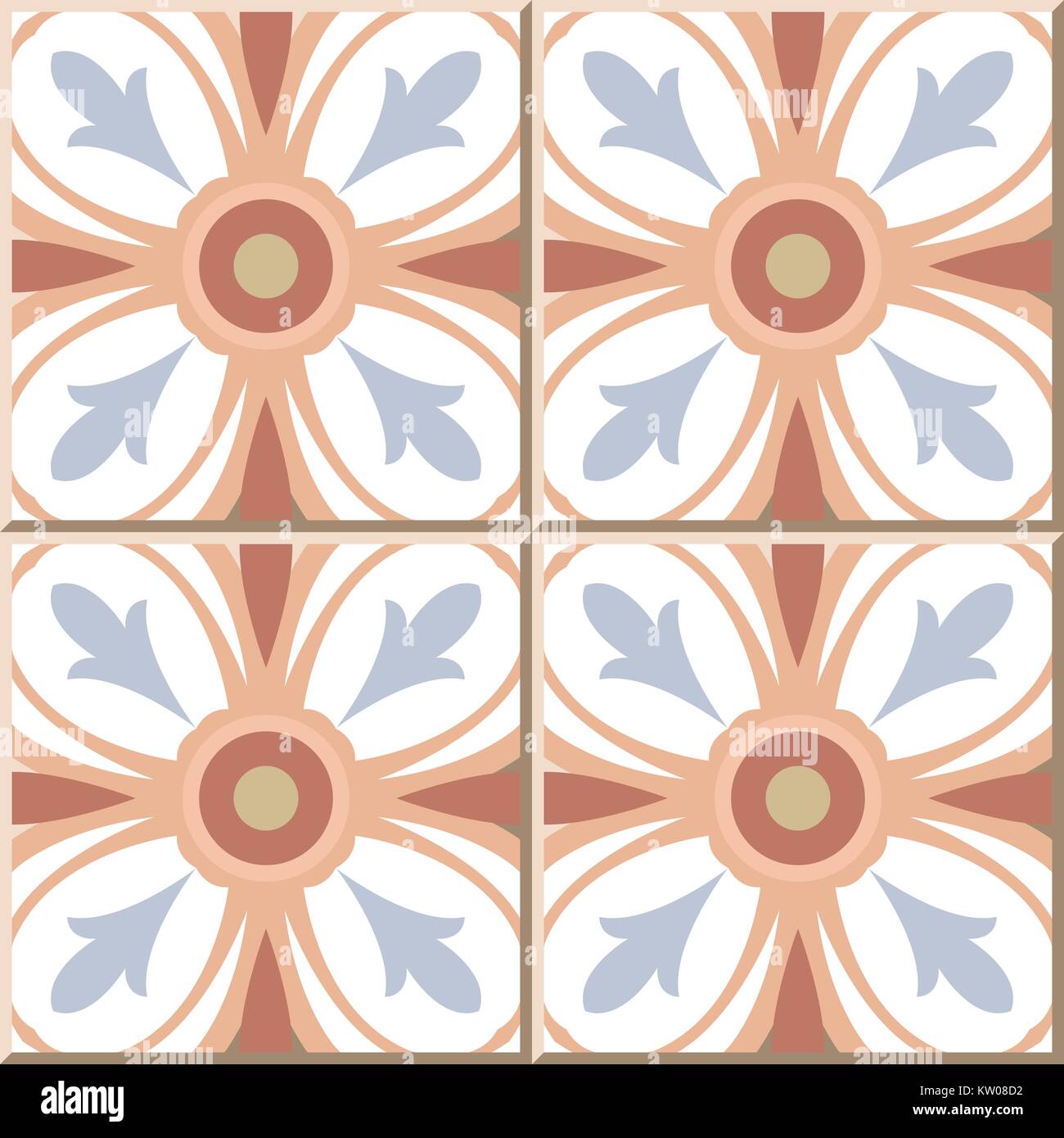 Ceramic tile pattern of round cross curve kaleidoscope Stock Vector ...