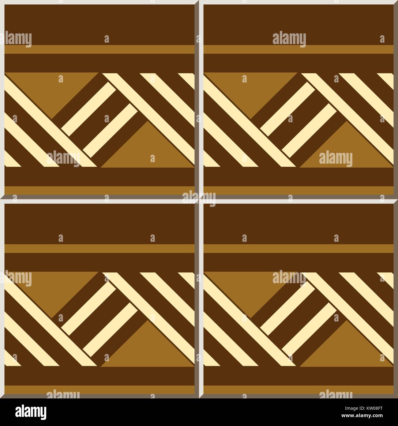 Ceramic tile pattern of brown sqaure geometry cross line Stock Vector ...