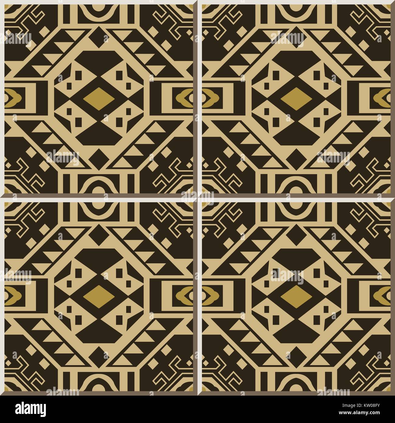 Ceramic tile pattern of polygon square cross triangle check geometry ...