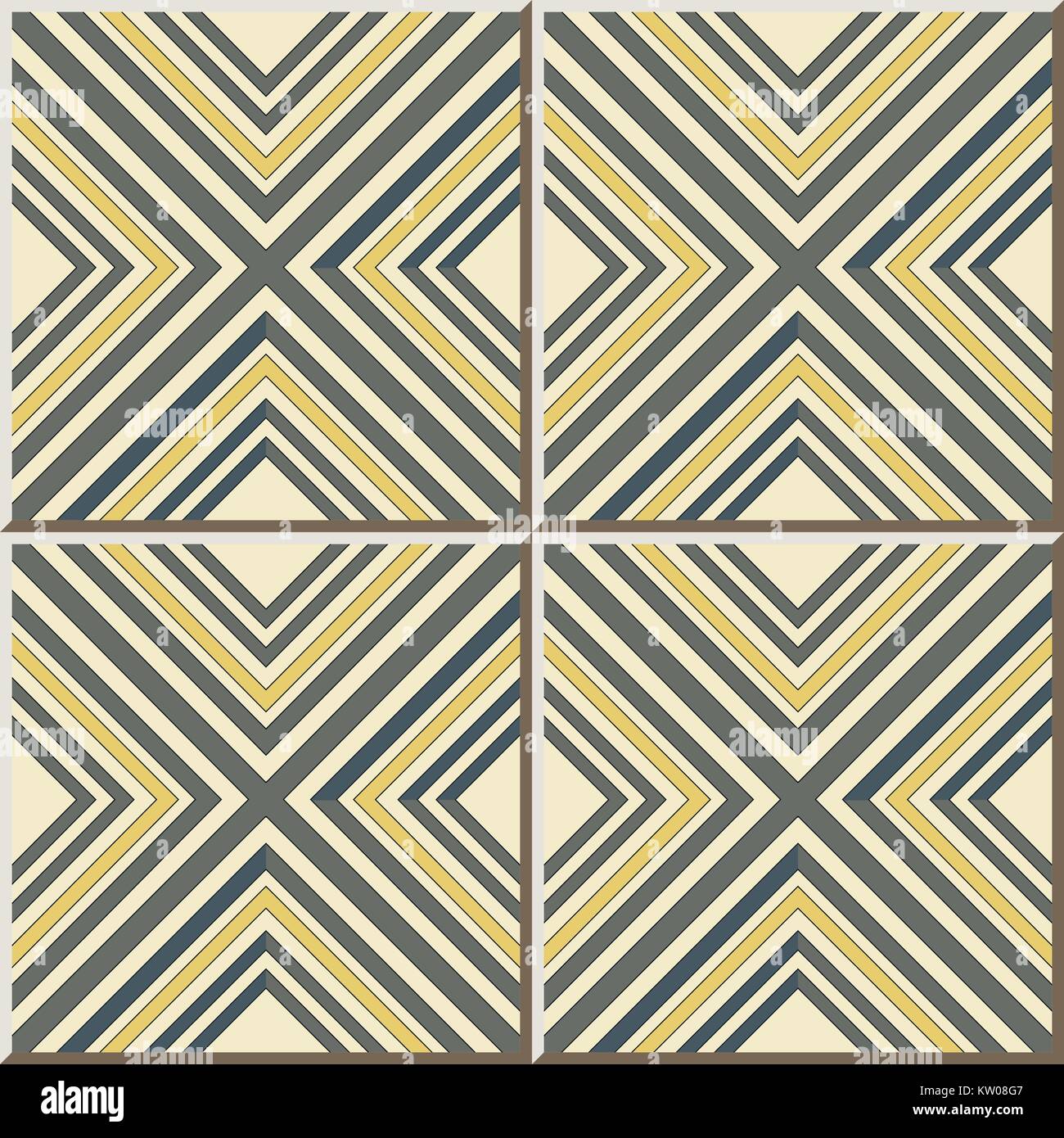 Ceramic tile pattern of check geometry cross line Stock Vector Image ...