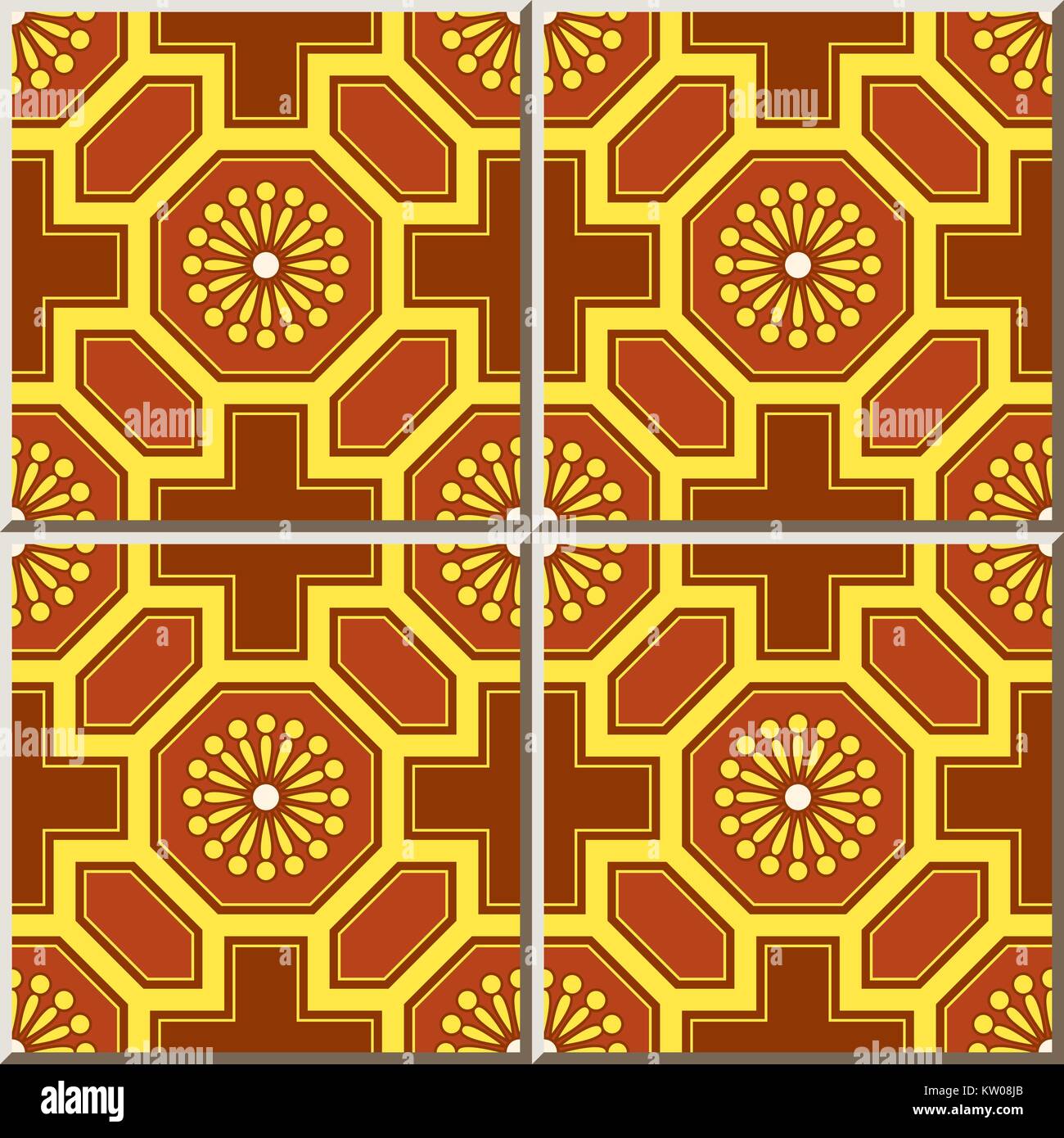 Old chinese ceramic tile flower hi-res stock photography and images - Alamy