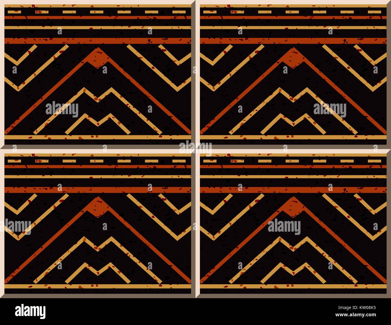 Ceramic tile pattern of geometry triangle aboriginal line Stock Vector ...