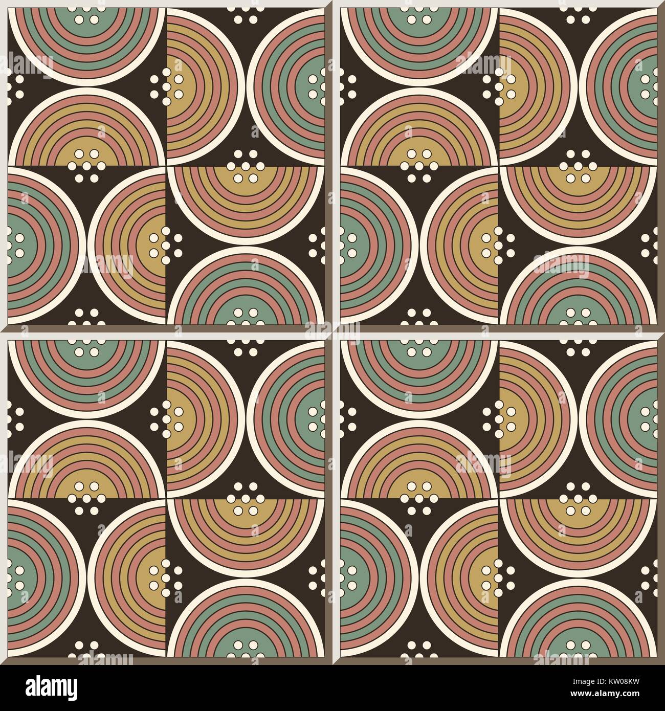 Ceramic tile pattern of semi round corss line Stock Vector Image & Art ...