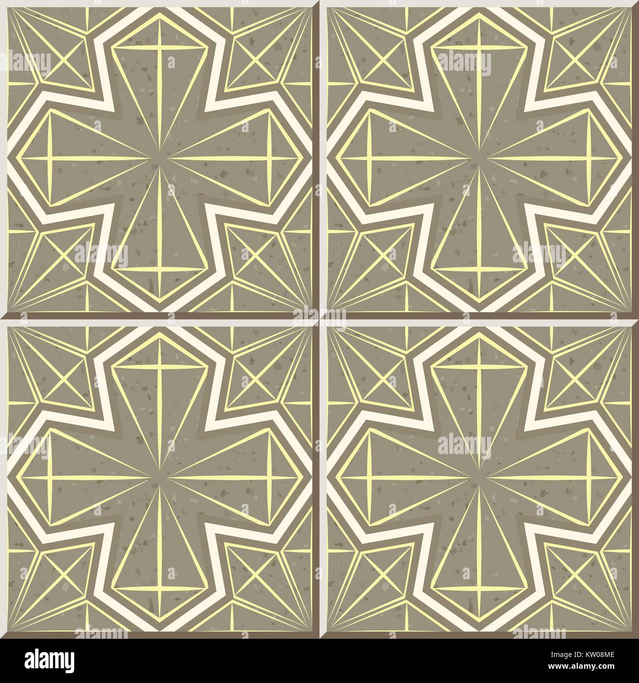 Ceramic tile pattern of star polygon geometry cross line Stock Vector ...