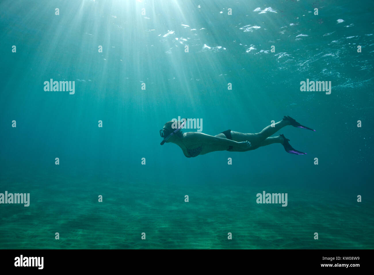 Female snorkel hi-res stock photography and images - Alamy