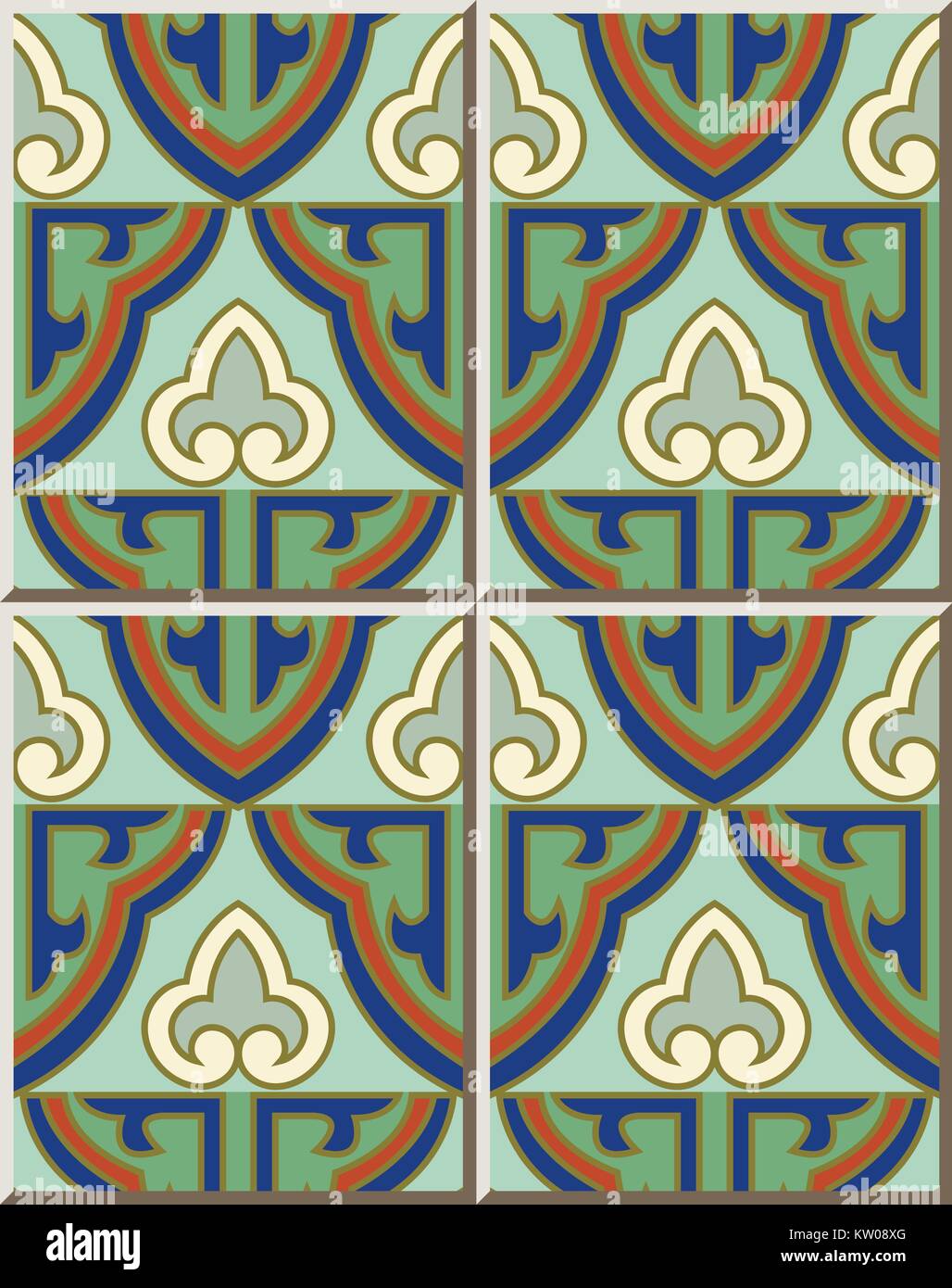 Old chinese ceramic tile flower hi-res stock photography and images - Alamy