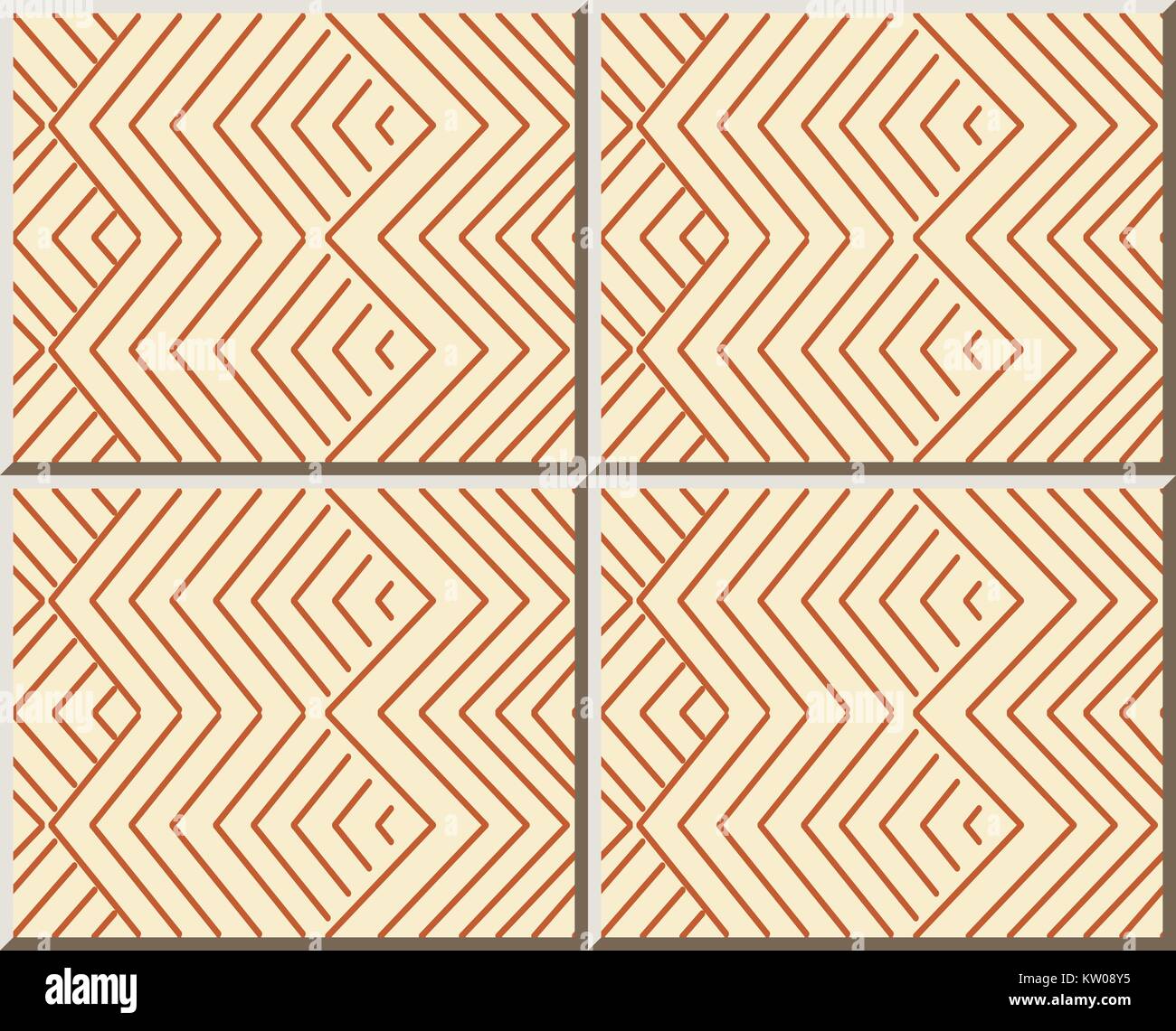 Ceramic tile pattern oriental orange geometry check sawtooth cross line ...