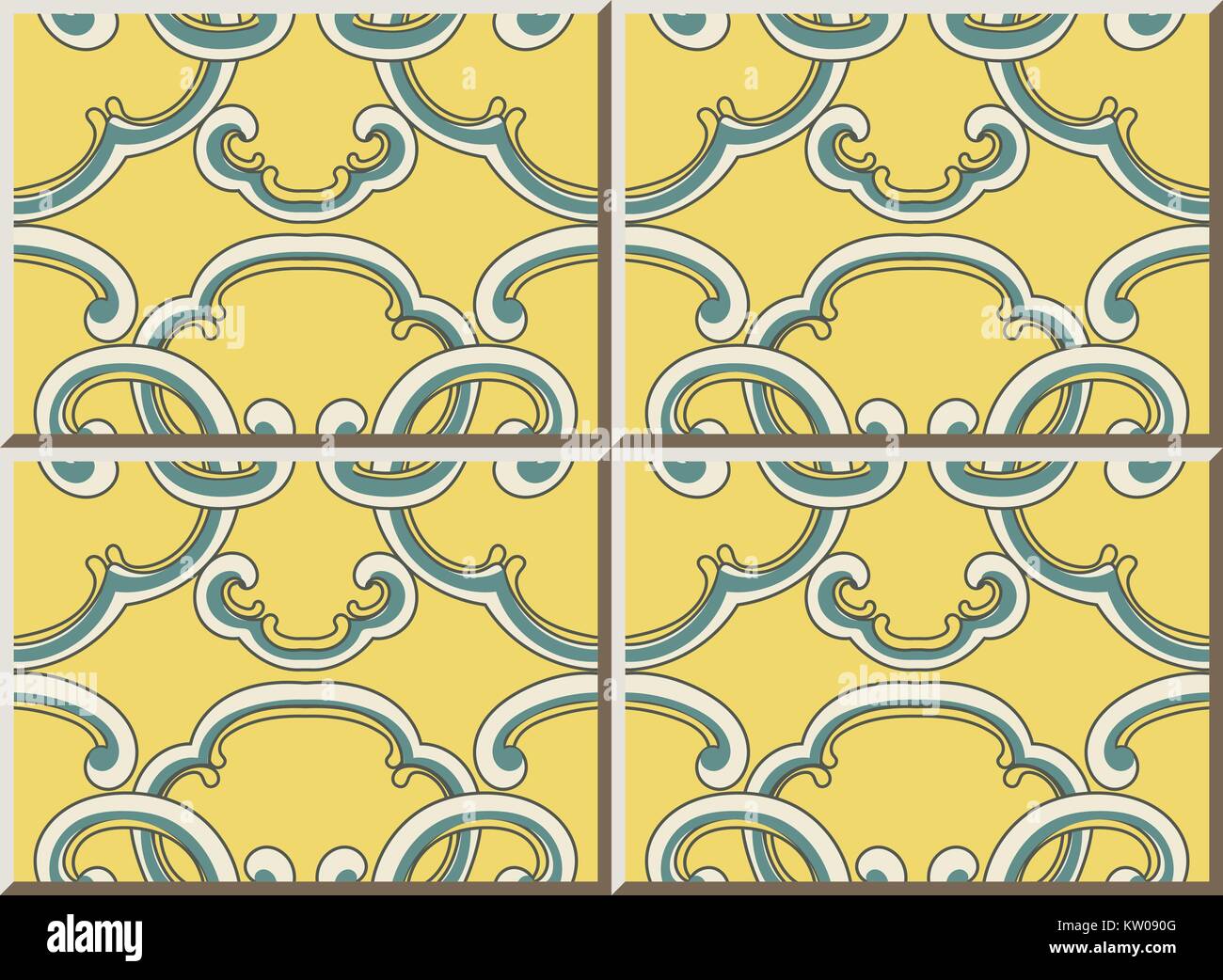 Old chinese ceramic tile flower hi-res stock photography and images - Alamy