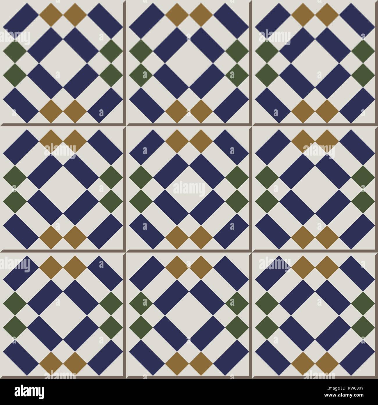 Ceramic tile pattern of diamond check square geometry Stock Vector ...