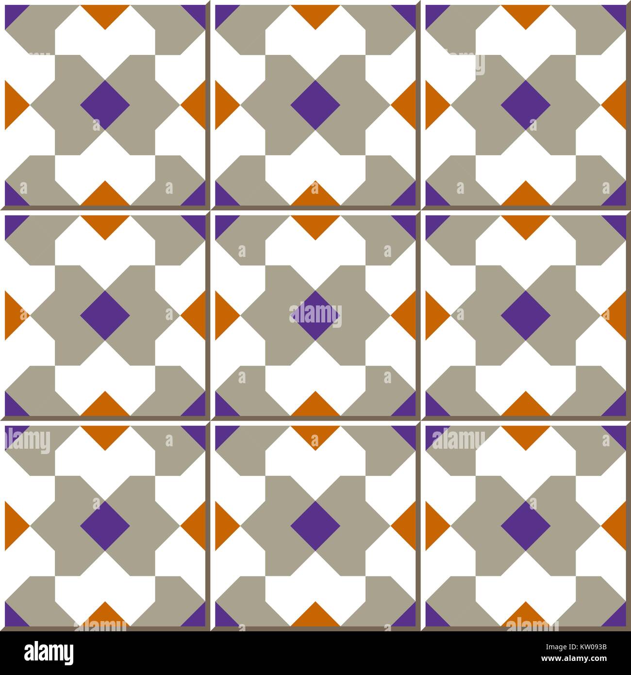 Ceramic tile pattern of square geometry kaleidoscope Stock Vector Image ...