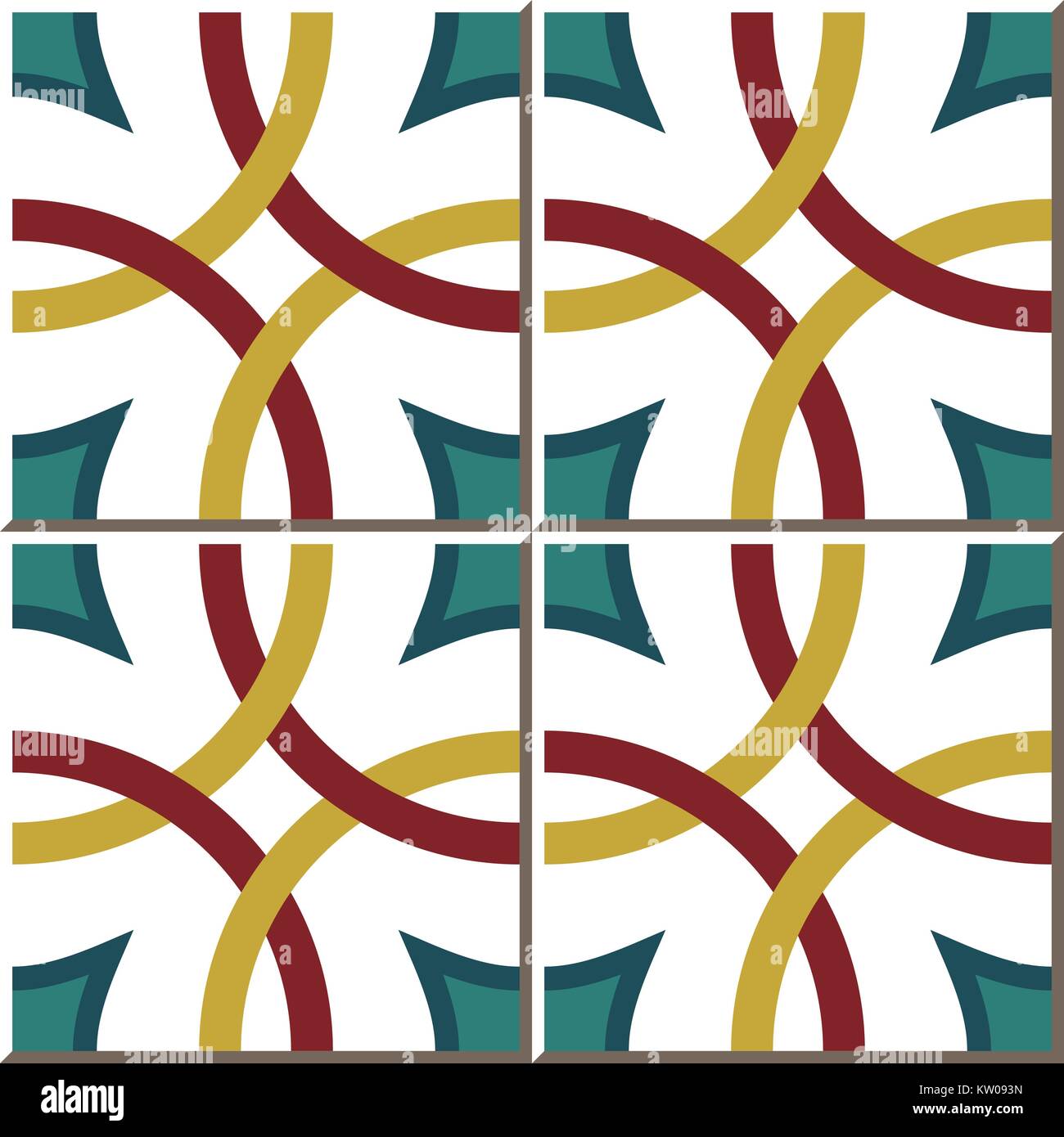 Ceramic tile pattern of cross round line Stock Vector Image & Art - Alamy