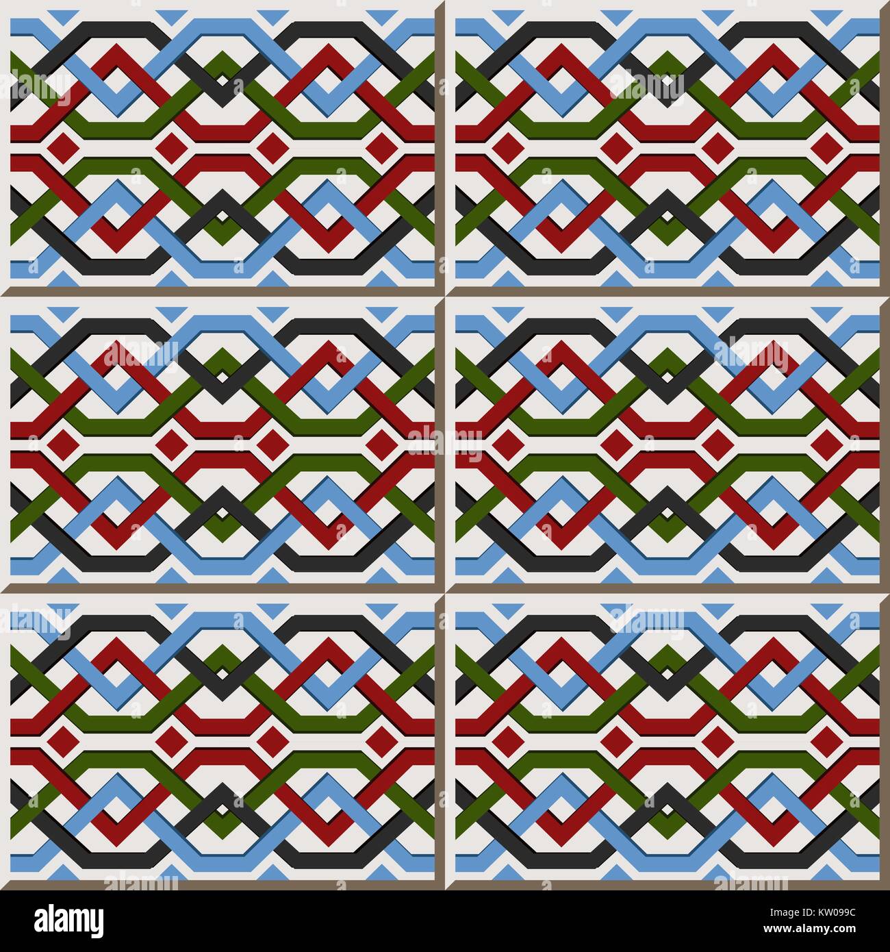 Ceramic tile pattern of geometry polygon cross line Stock Vector Image ...