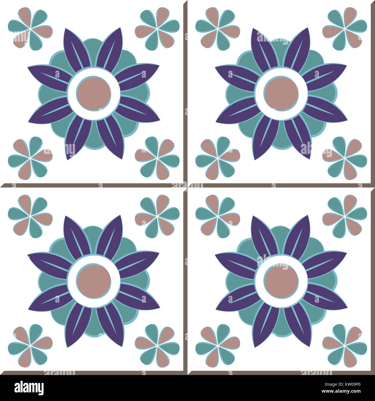 Purple star round flower Stock Vector Images - Alamy