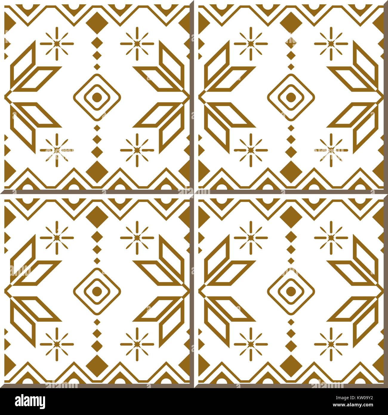 Ceramic tile pattern of golden triangle square geometry Stock Vector ...