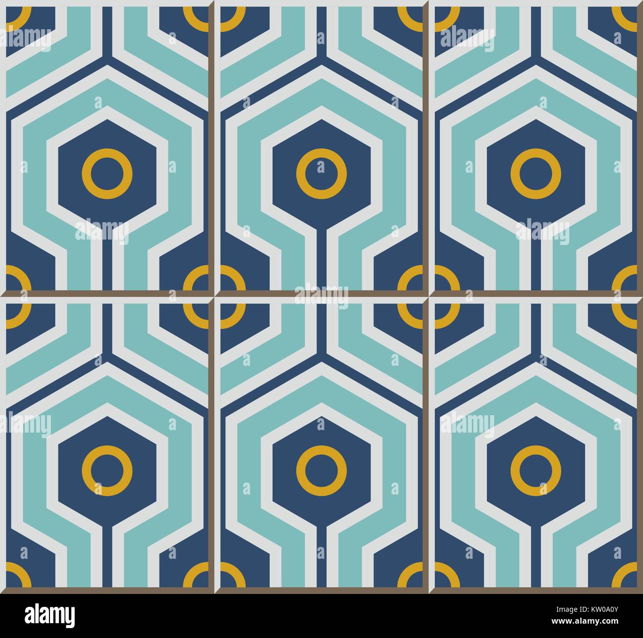 Ceramic tile pattern of cross hexagon round Stock Vector Image & Art ...