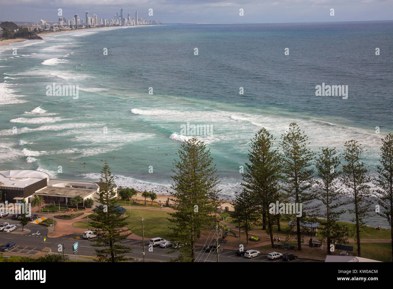 View of the high rise towers in Surfers Paradise, image taken from ...