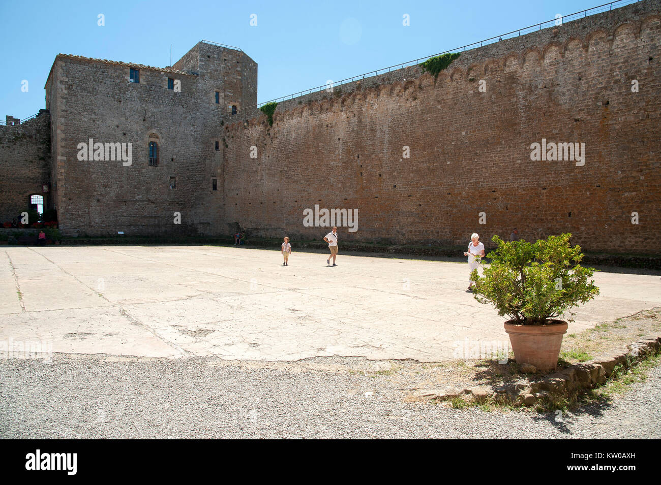 Medieval Fortezza (fortress) in Montalcino, Tuscany, Italy 2 August ...