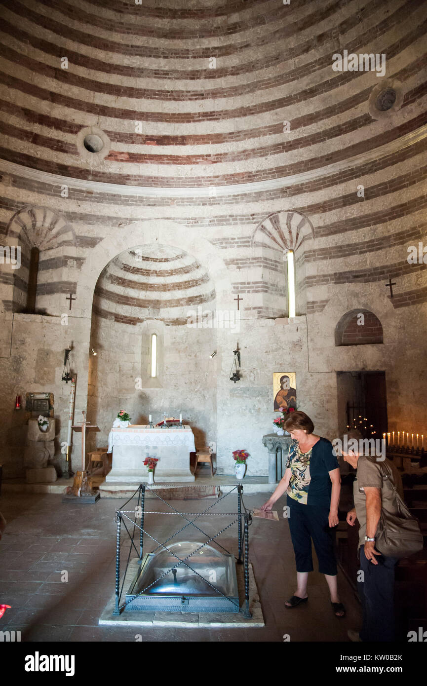The Sword of San Galgano in Eremo di Montesiepi (Montesiepi Chapel) on ...