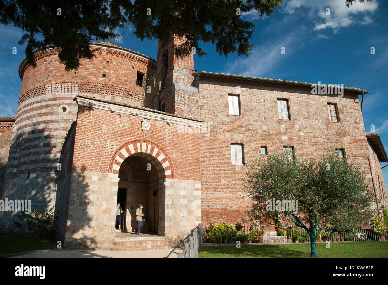 Eremo di Montesiepi (Montesiepi Chapel) on the top of the hill where ...