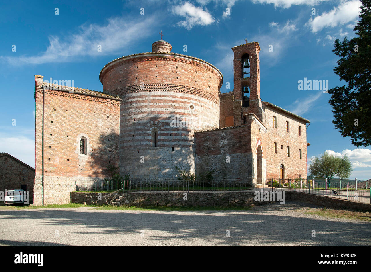 Eremo di Montesiepi (Montesiepi Chapel) on the top of the hill where ...