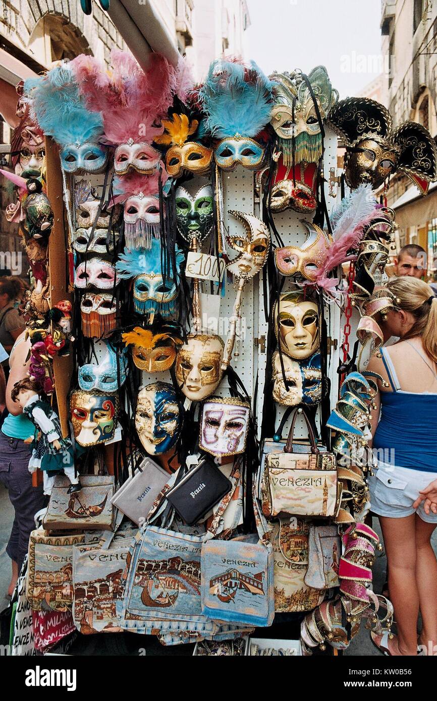 Venetian masks on display at a Venice, Italy shop Stock Photo - Alamy
