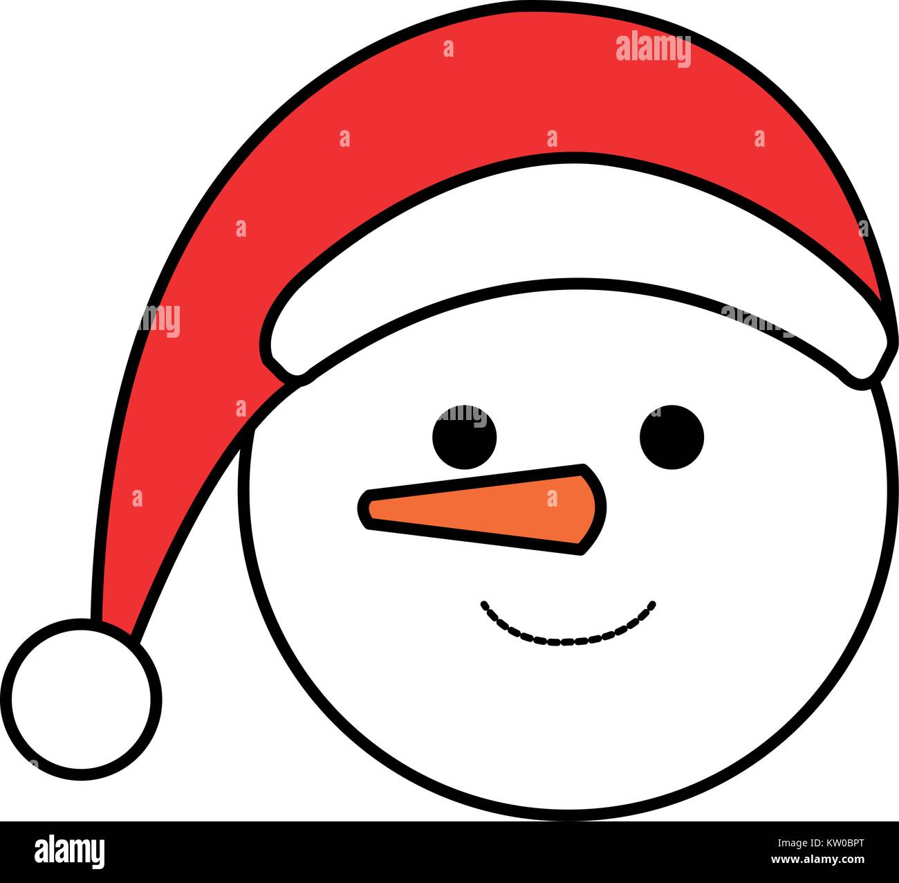 christmas snowman kawaii character Stock Vector Image & Art - Alamy