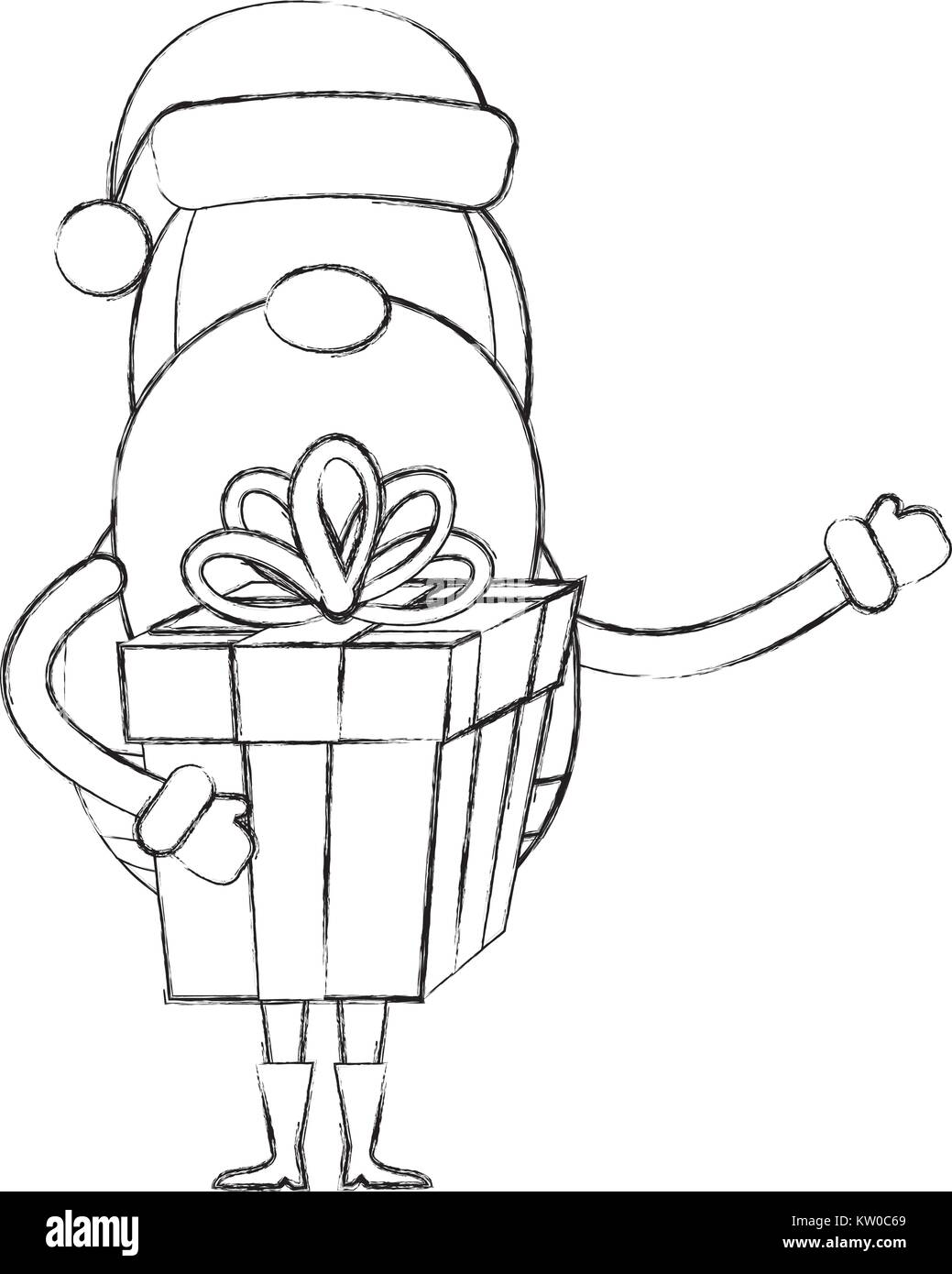 Santa claus character kawaii Cut Out Stock Images & Pictures - Alamy