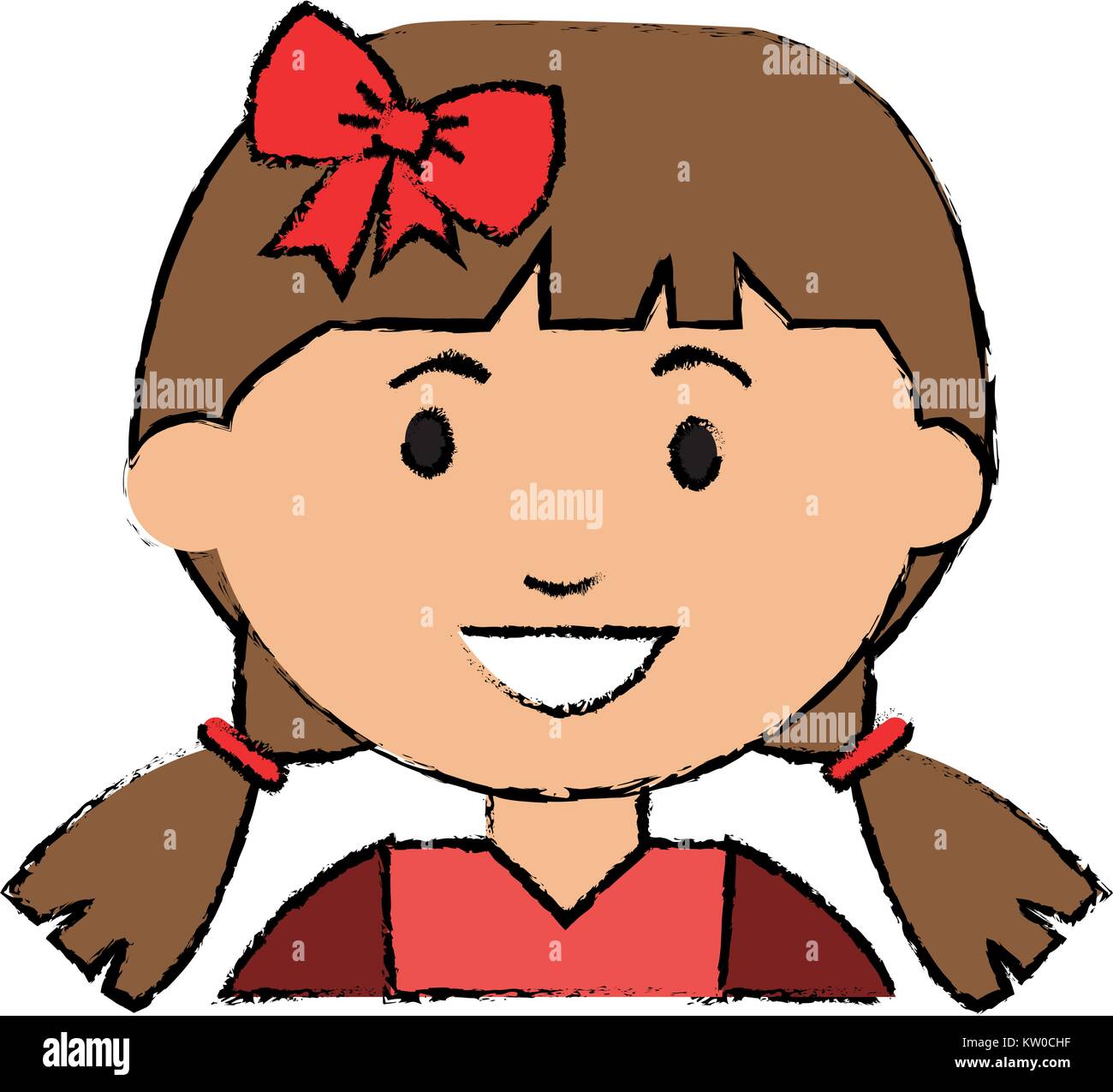 cute little girl avatar character Stock Vector Image & Art - Alamy